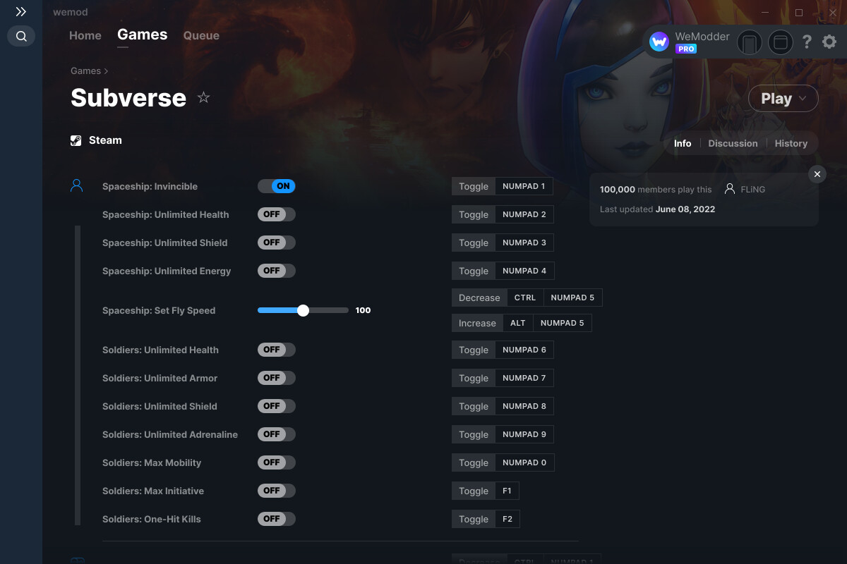 Читы для Subverse