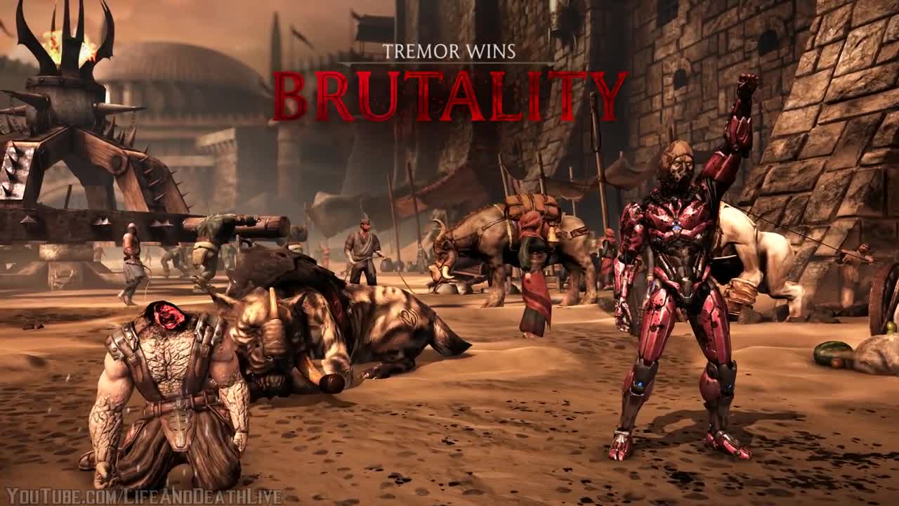 Mortal Kombat XL - All Characters-NPCs Perform Triborg Head Strong ...