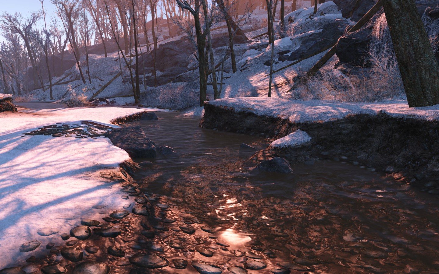 Скачать Fallout 4 "Winter Wonderland / Снег в Содружестве" - Геймплей