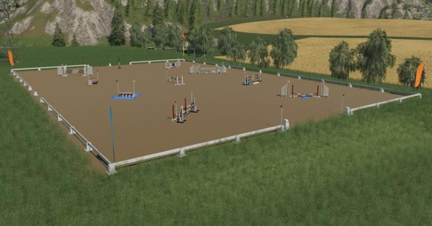 Скачать Farming Simulator 19 "Мод RIDING FIELD V1.0 FS19" - Геймплей