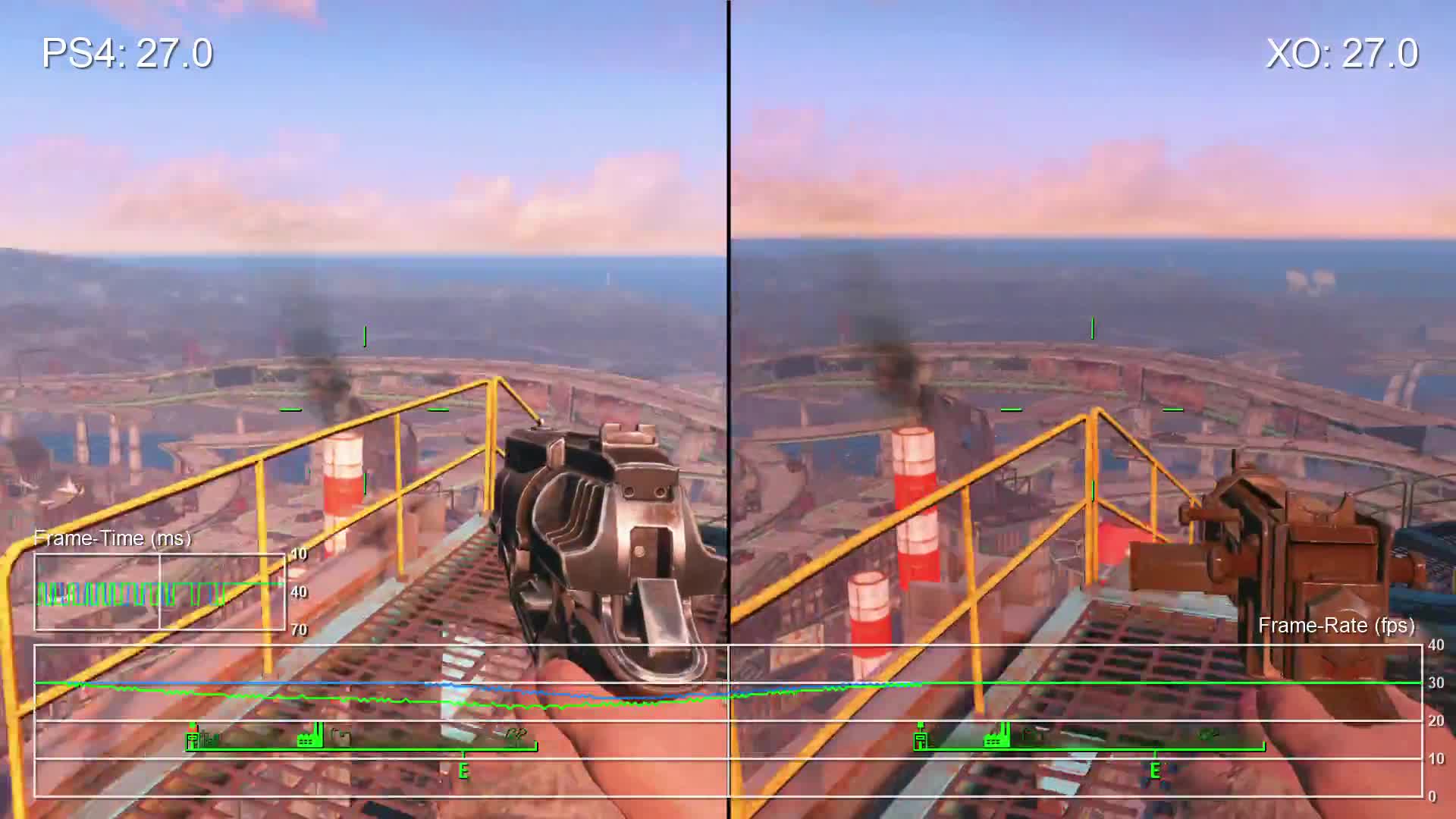 Fallout 4 - Тест частоты кадров PS4 vs Xbox One Frame-Rate Stress Tests ...