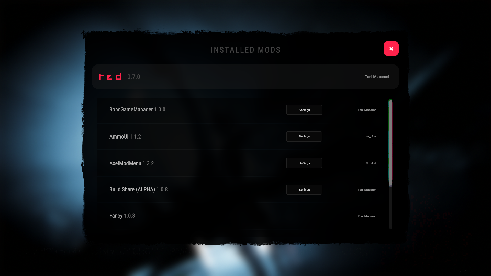 Скачать Sons of The Forest "Менеджер модов - Red Mod Manager" [1.1.10 ...