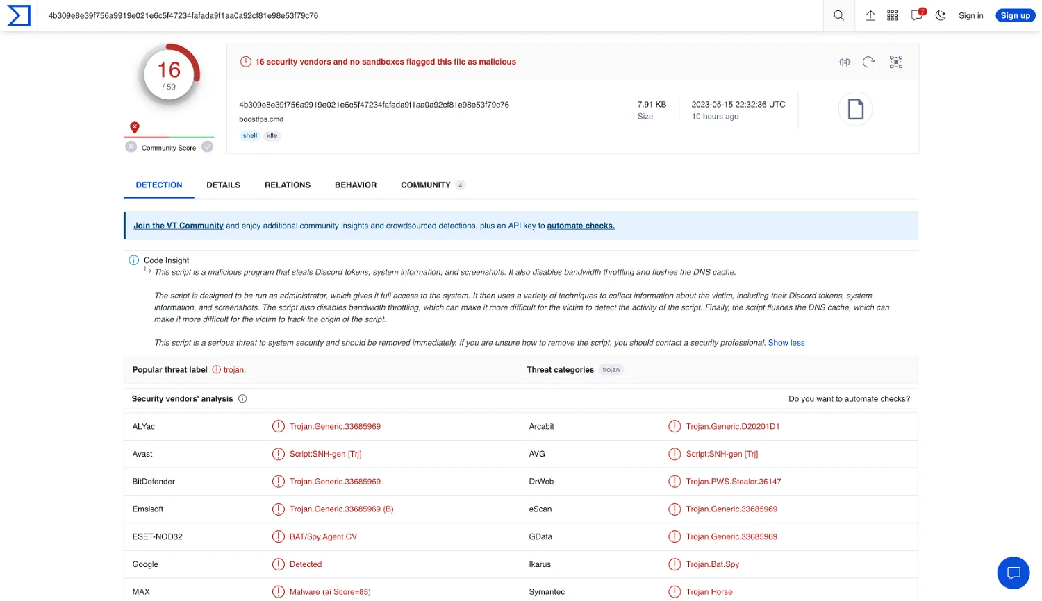 Новый механизм анализа VirusTotal на основе ИИ получил расширенную поддержку скриптов Windows и ...