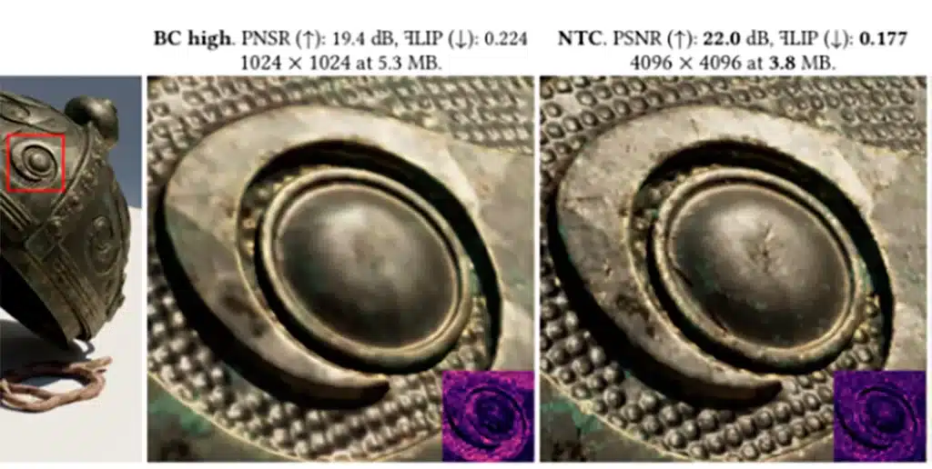 NVIDIA предлагает распаковывать текстуры силами нейросети, при этом в 4 ...