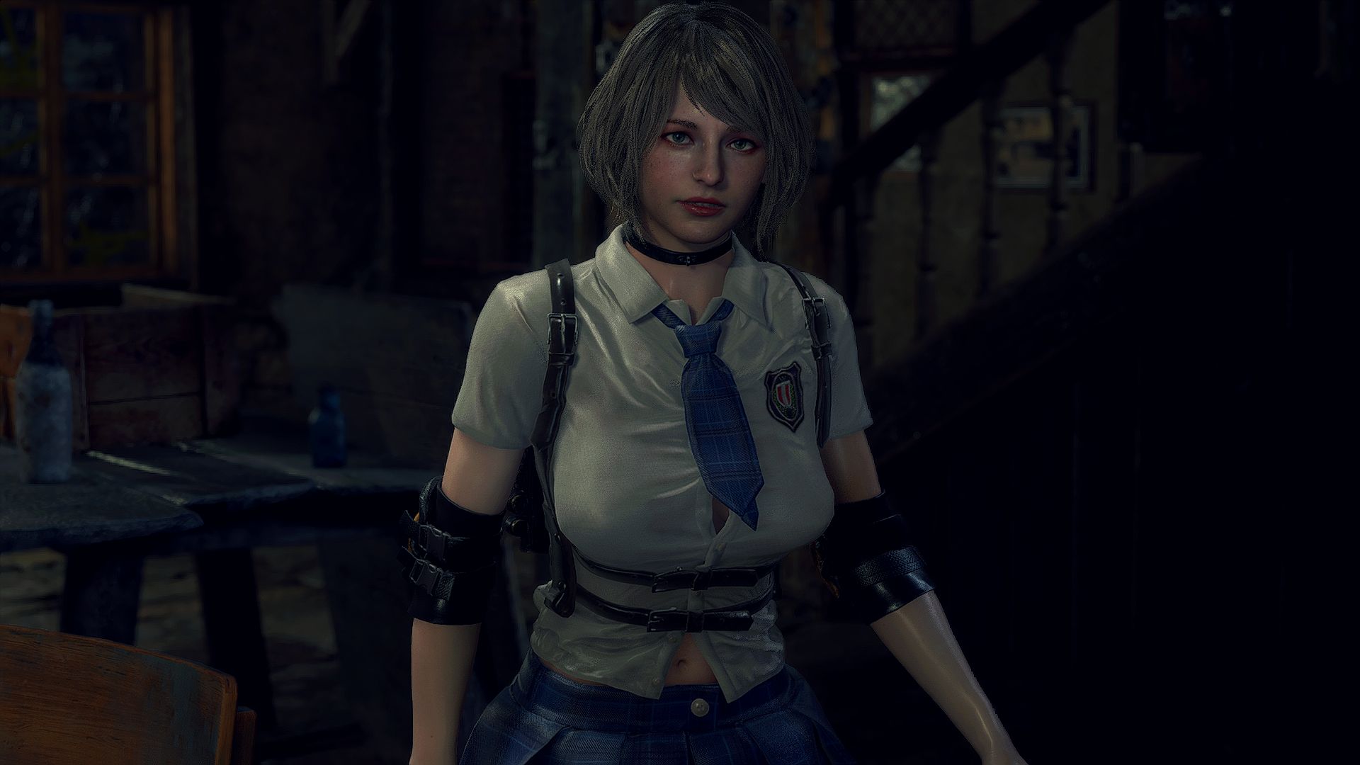 Скачать Resident Evil 4 Remake "Эшли сексуальная школьница" {DrSlumpX} - Скины