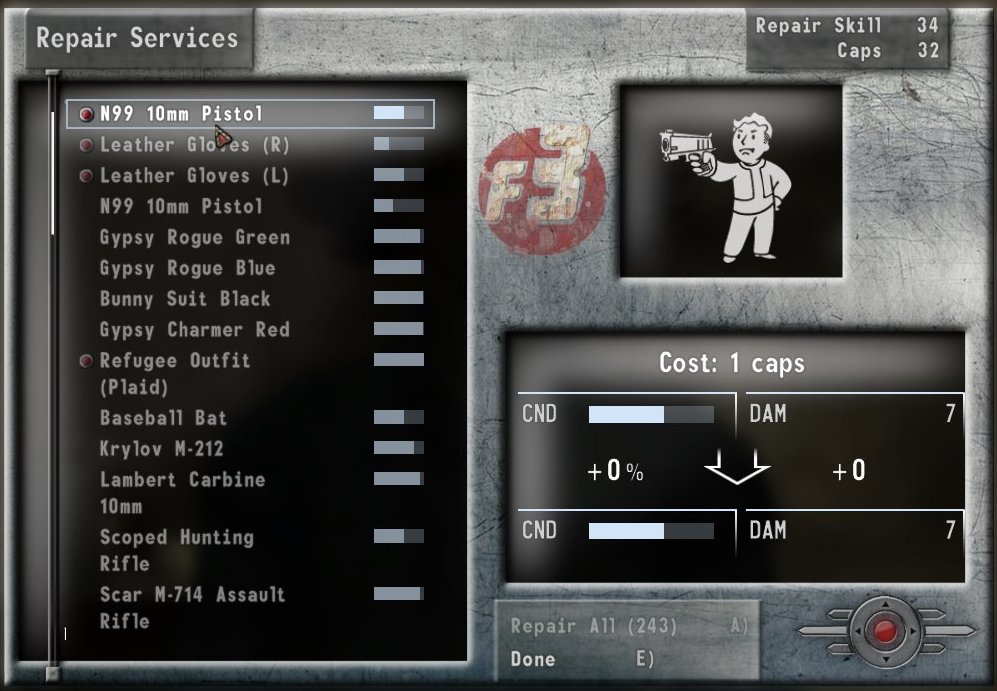 Скачать Fallout 3 "Modern User Interface" - Геймплей