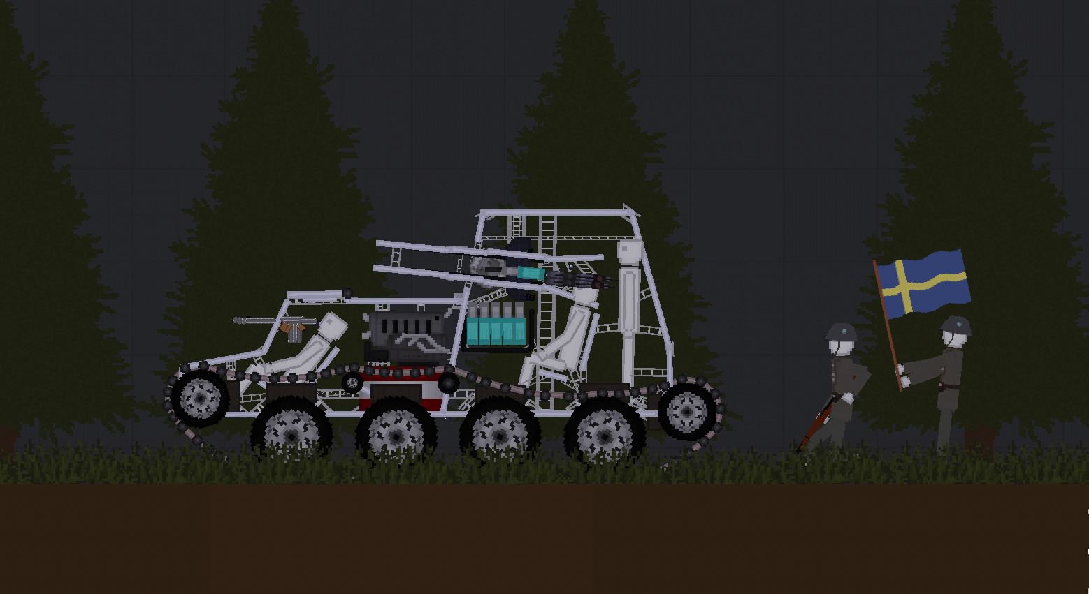 Скачать People Playground "Шведская самоходная артиллерийская установка ...