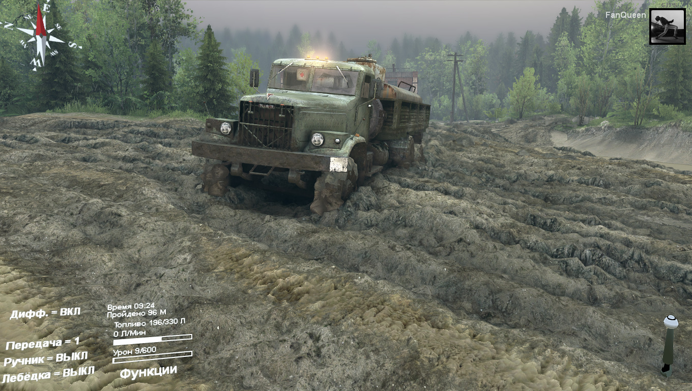 Скачать Spintires "KrAZ-257 v1.0" - Геймплей