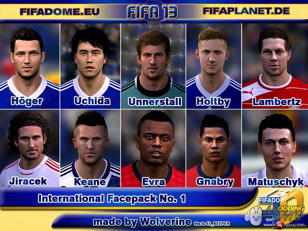 Скачать FIFA 13 "International Facepack No. 1" - Модели