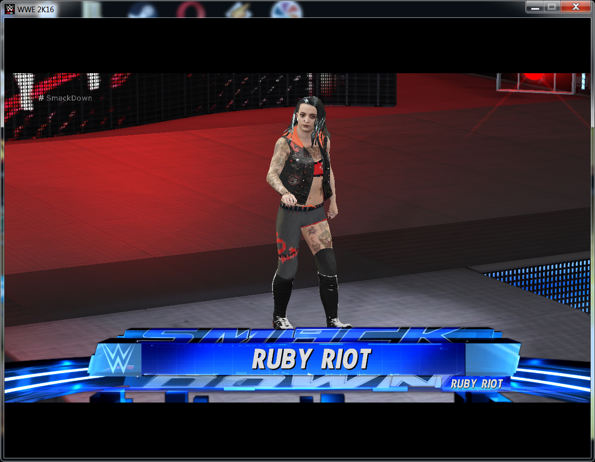 Скачать WWE 2k16 "Ruby Riot entrance model 2k18 port" - Геймплей