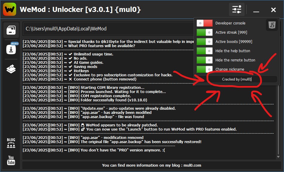 Скачать WeMod Pro - unlocker "Разблокировщик версии про для WeMod" [UPD ...
