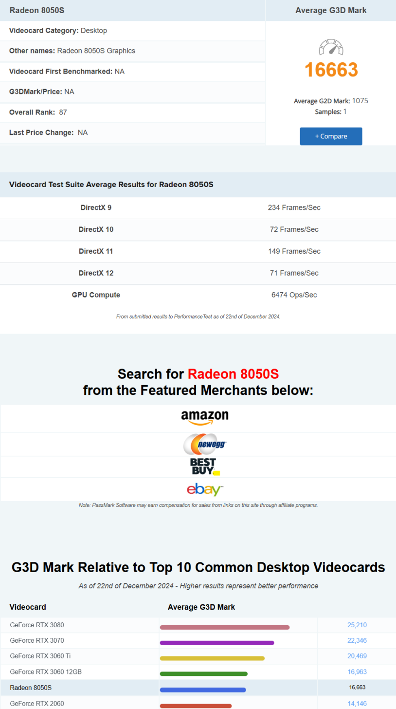 APU AMD Ryzen AI Max+ Pro 395 и Ryzen AI Max Pro 390 Strix Halo, замечены в PassMark с iGPU ...