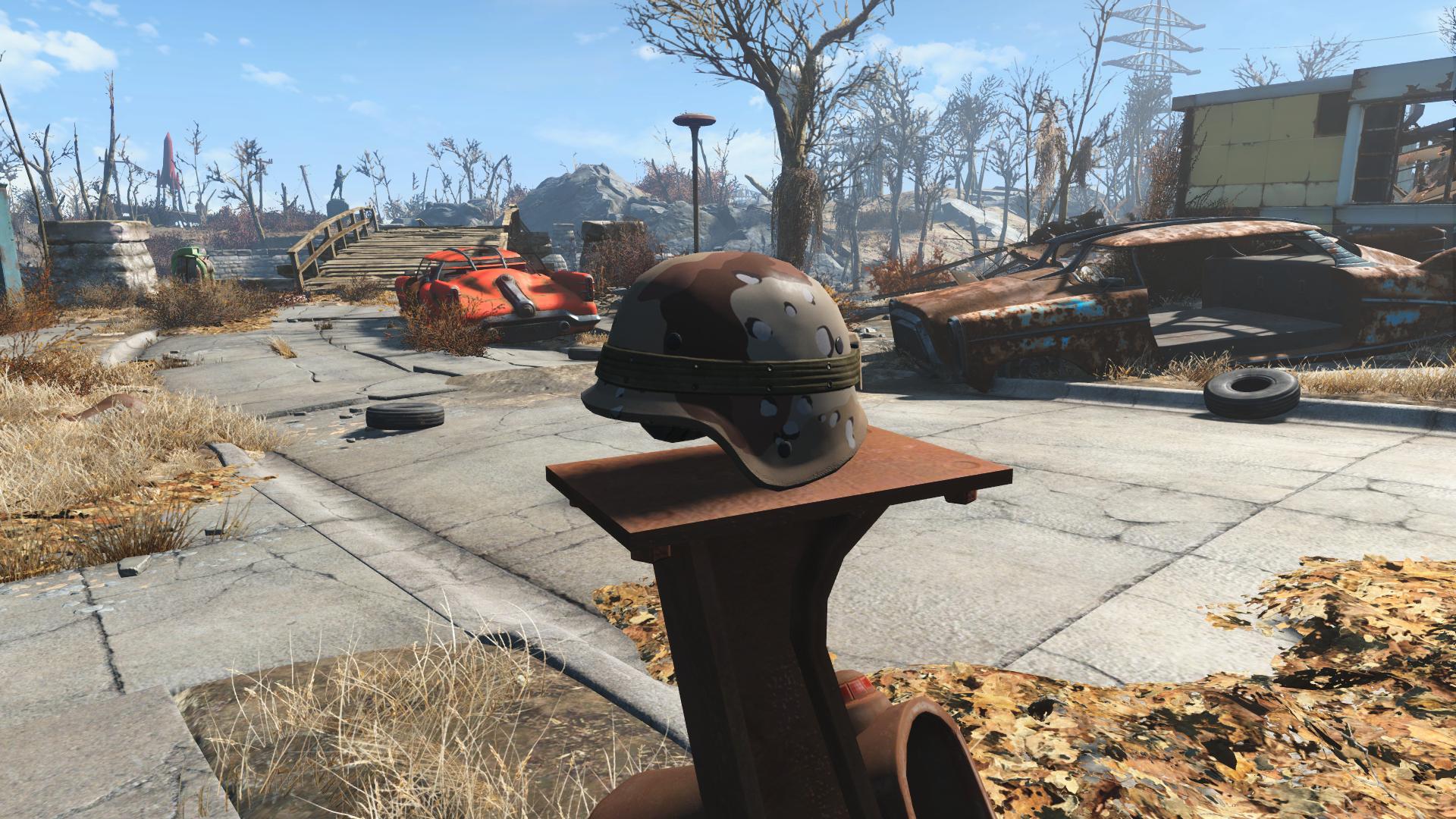 Скачать Fallout 4 "Military Helmet Desert Reskin" - Геймплей
